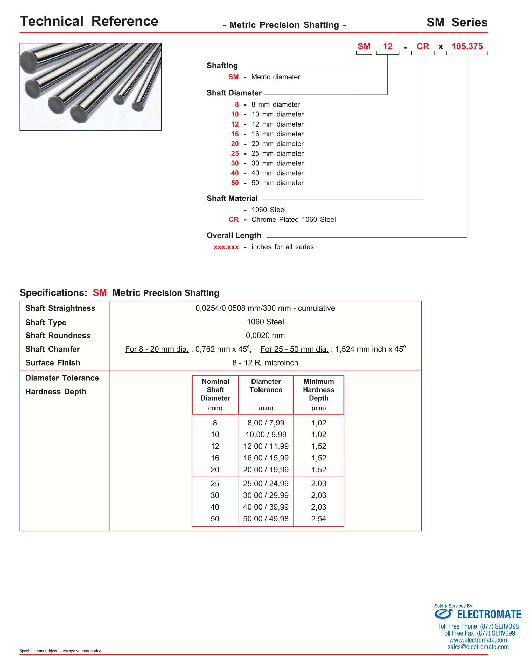 Lin tech round_rail_shafting_specsheet | PDF