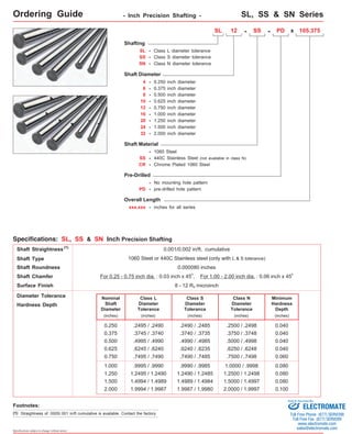 Lin tech round_rail_shafting_specsheet | PDF