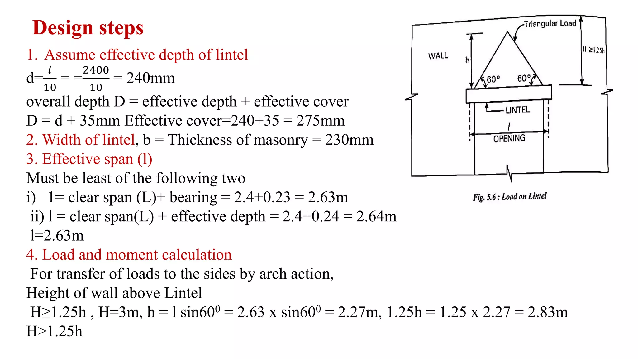 Design of RCC Lintel | PPTX
