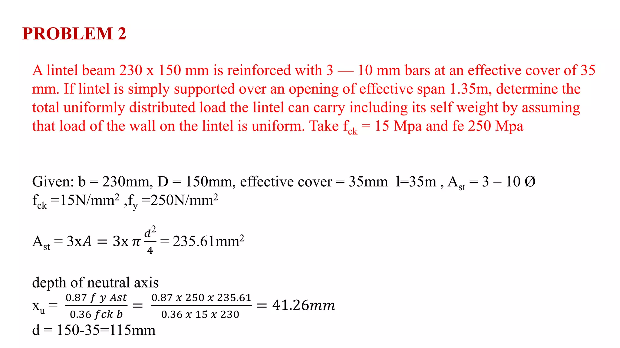 Design of RCC Lintel | PPTX