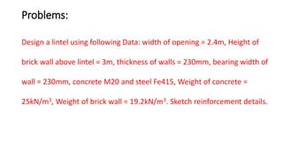 Design of RCC Lintel | PPTX