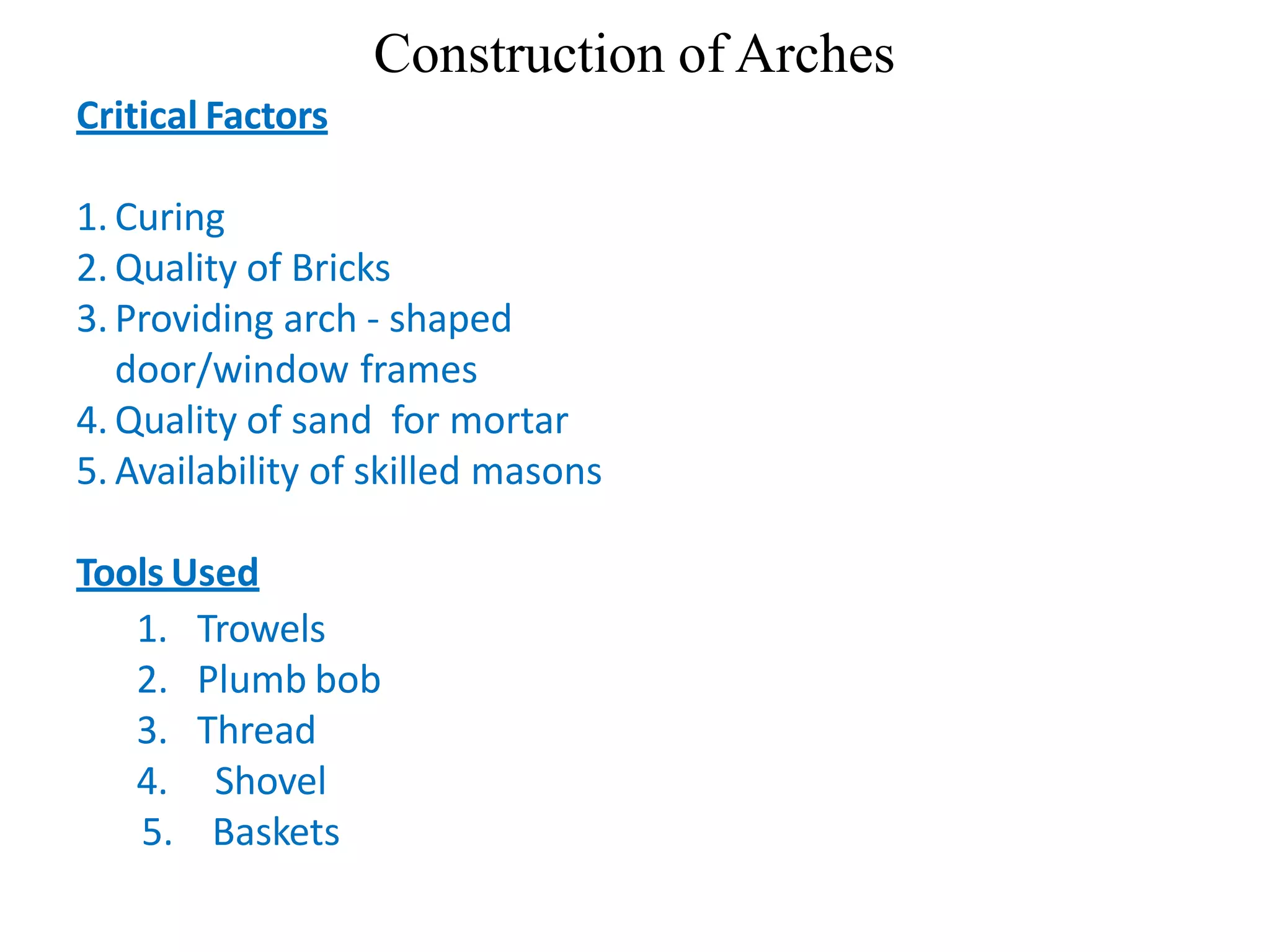 Lintels and arches | PPTX