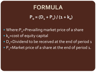 Lintner and mm dividend models | PPTX