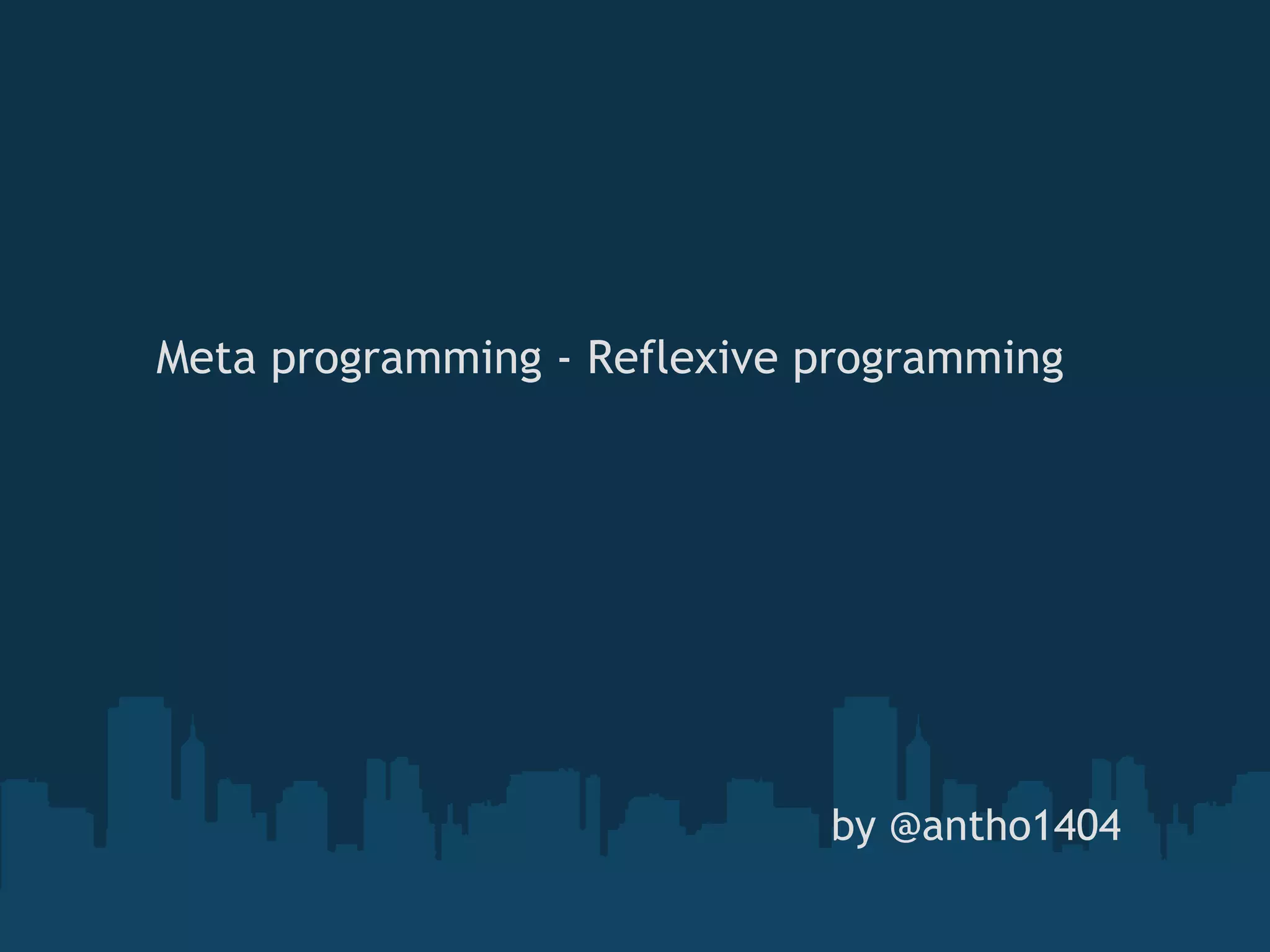 Meta programming | PPT