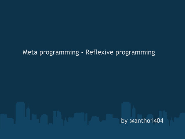 Meta programming | PPT