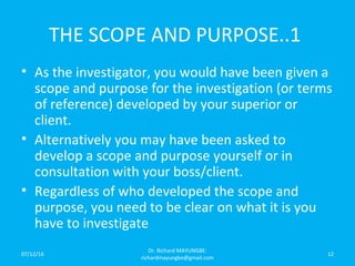 INVESTIGATION TECHNIQUES | PPT