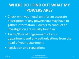 INVESTIGATION TECHNIQUES | PPT