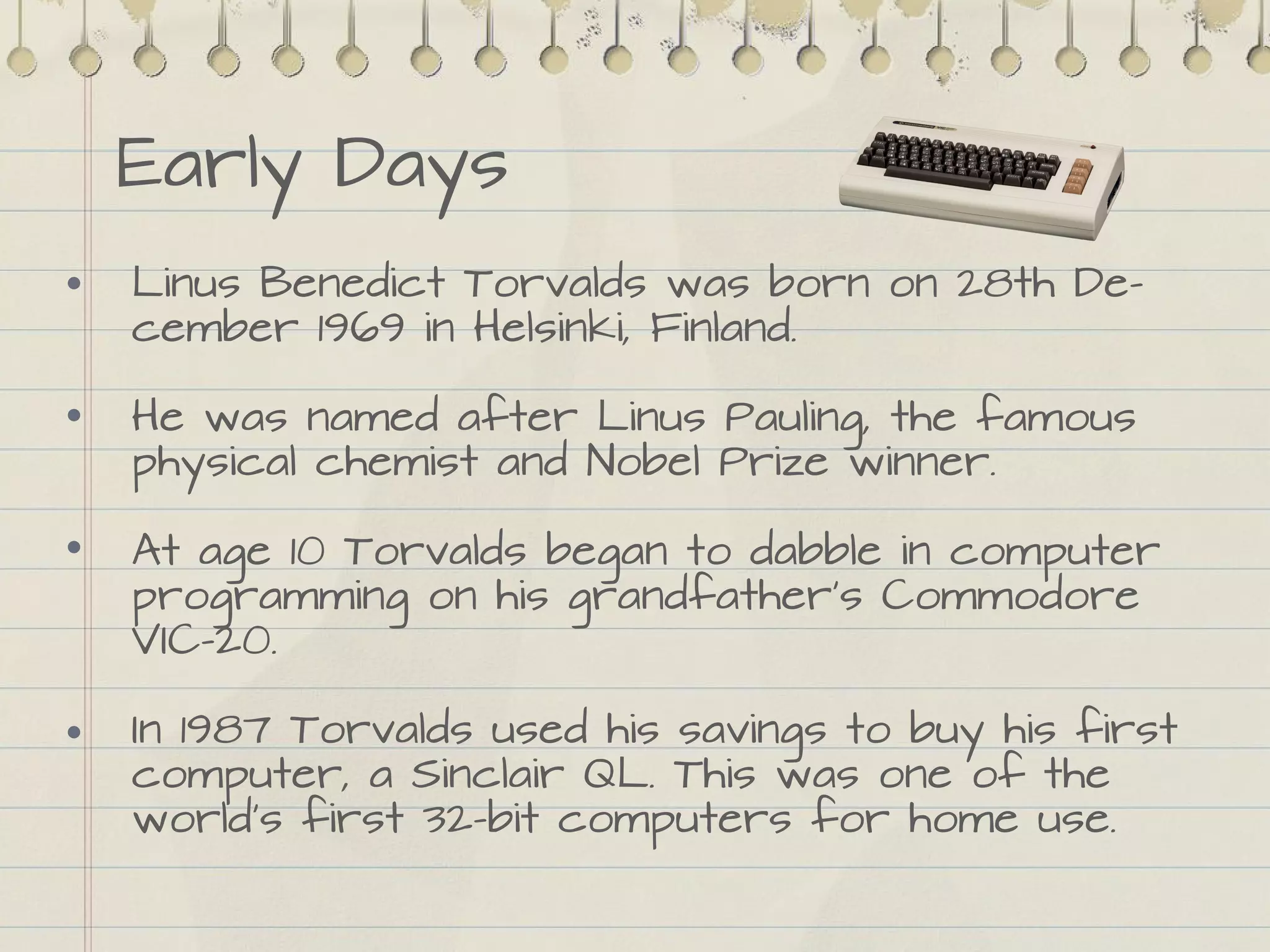 Linus Benedict Torvalds - Creator of Linux | PDF