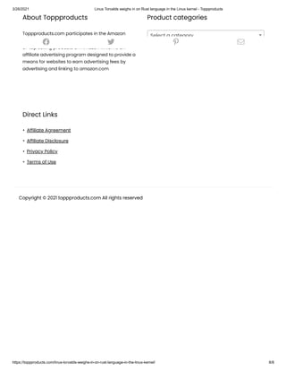 Linus torvalds weighs in on rust language in the linux kernel | PDF