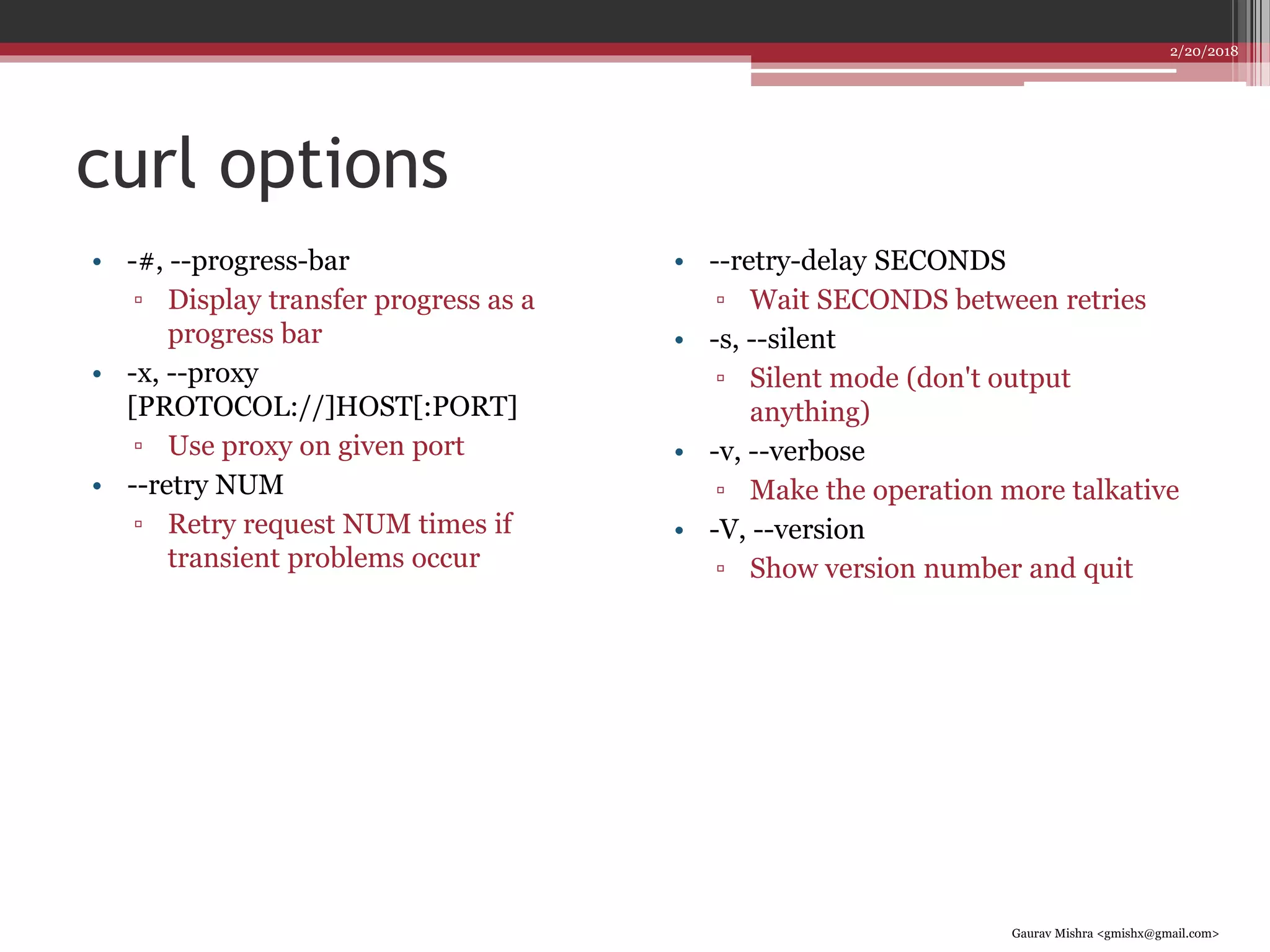 wget, curl and scp | PPTX