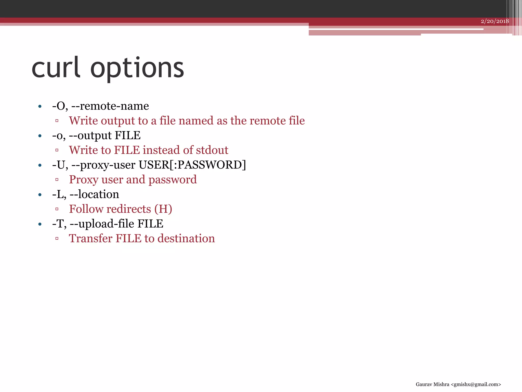 wget, curl and scp | PPTX