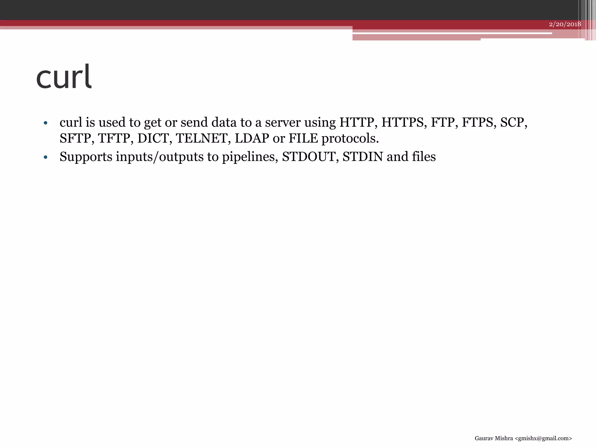 wget, curl and scp | PPTX
