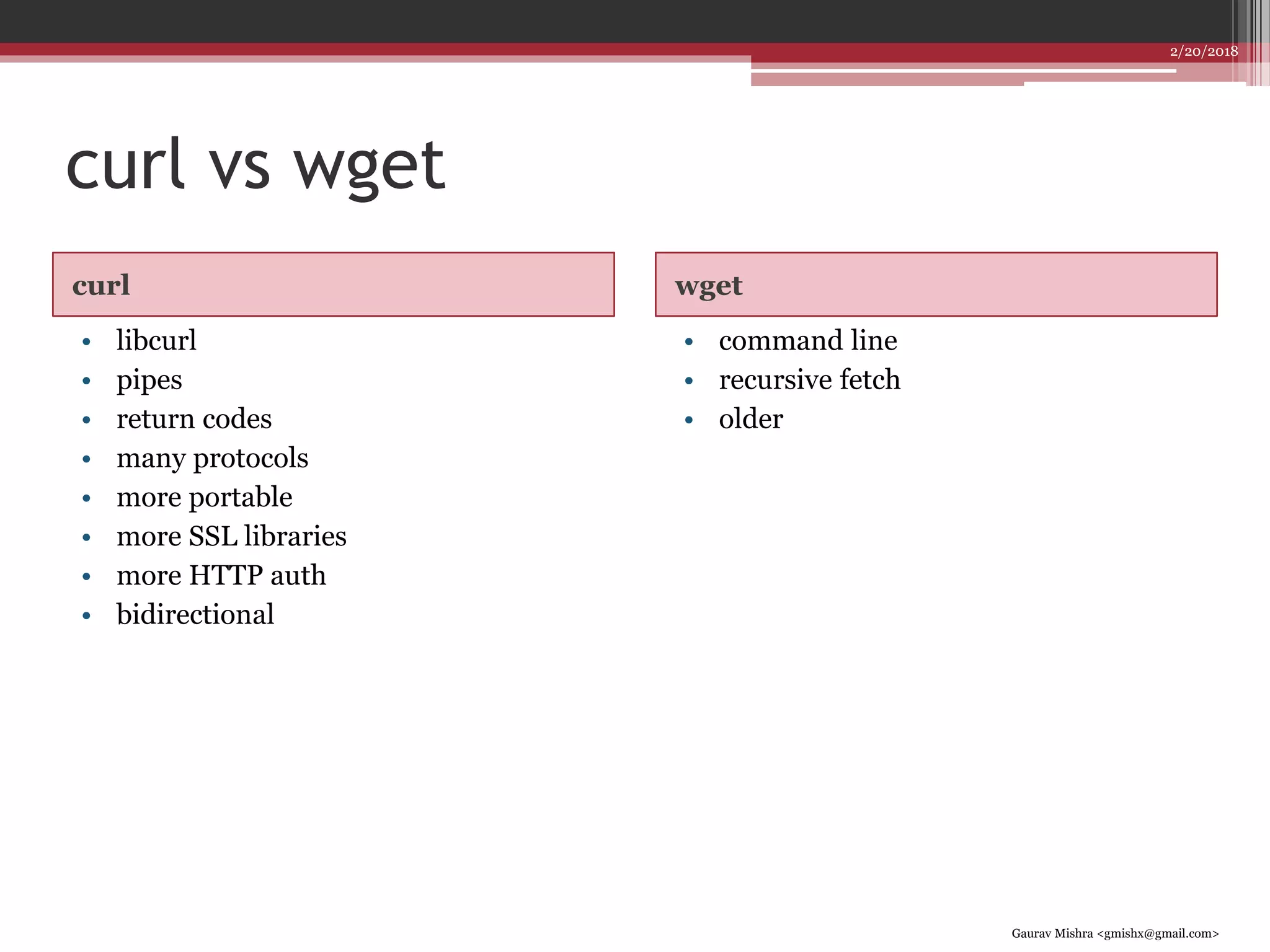 wget, curl and scp | PPTX