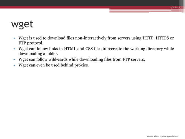 wget, curl and scp | PPTX