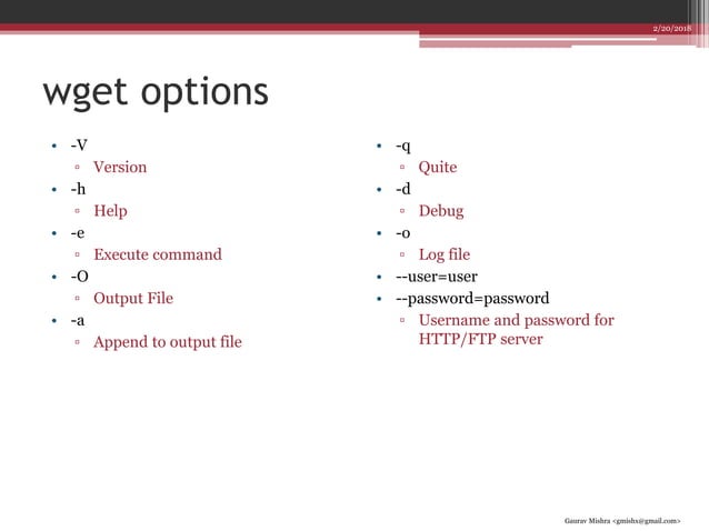 wget, curl and scp | PPTX