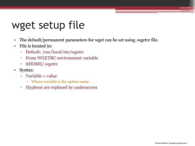 wget, curl and scp | PPTX