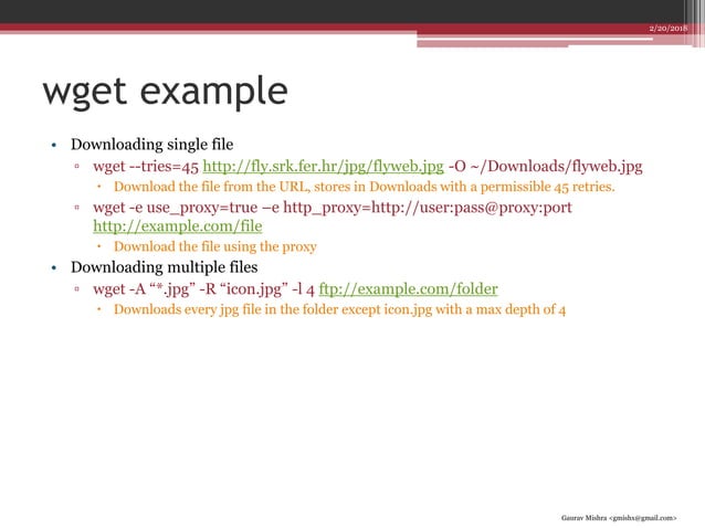 wget, curl and scp | PPTX