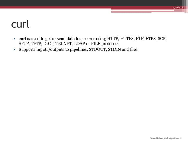 wget, curl and scp | PPTX