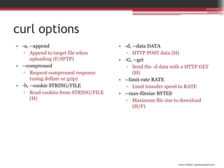 wget, curl and scp | PPTX