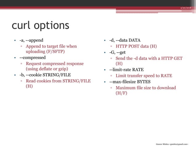 wget, curl and scp | PPTX