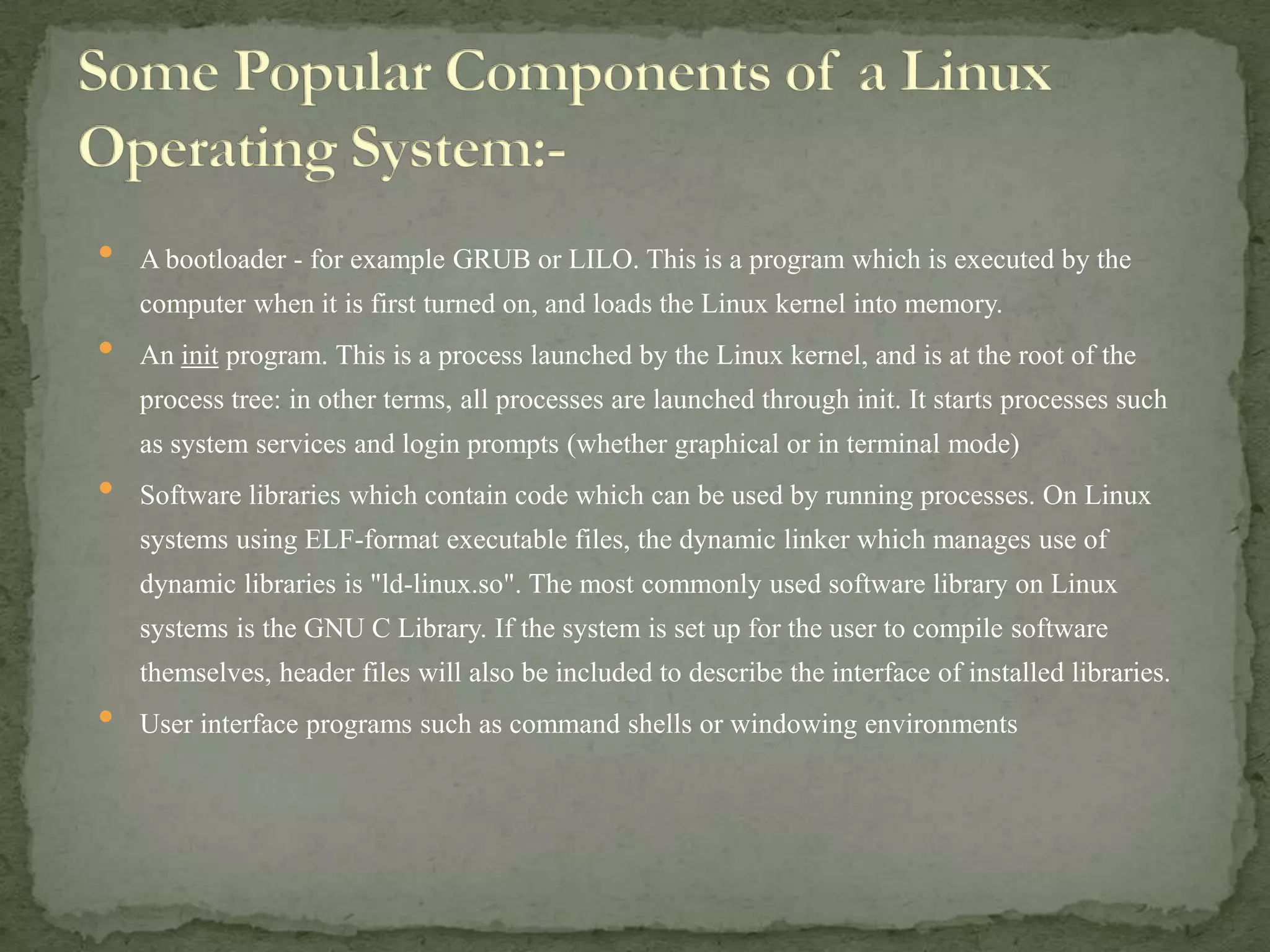 A general Overview of linux !! | PPTX