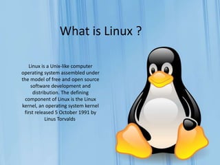 A general Overview of linux !! | PPTX | Operating Systems | Computer Software and Applications