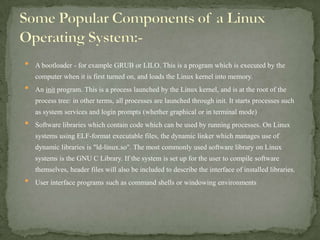 A general Overview of linux !! | PPTX | Operating Systems | Computer Software and Applications