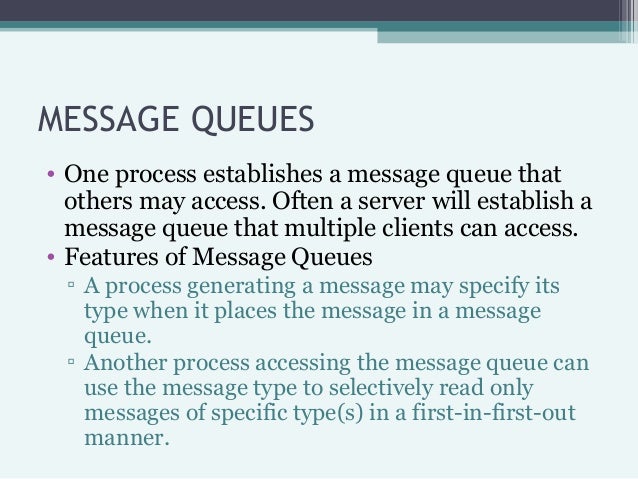 signals & message queues overview signals & message queues overview