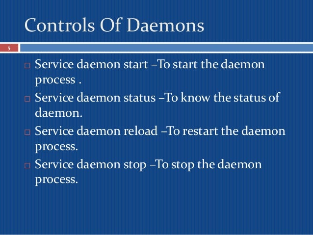Linux Daemons & INIT services