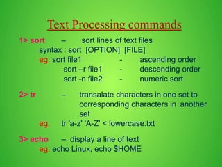 Linux Basic commands and VI Editor | PPTX