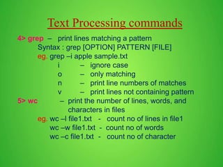 Linux Basic commands and VI Editor | PPTX