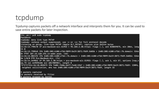 Linux Basic Networking Command Pptx Operating Systems Computer