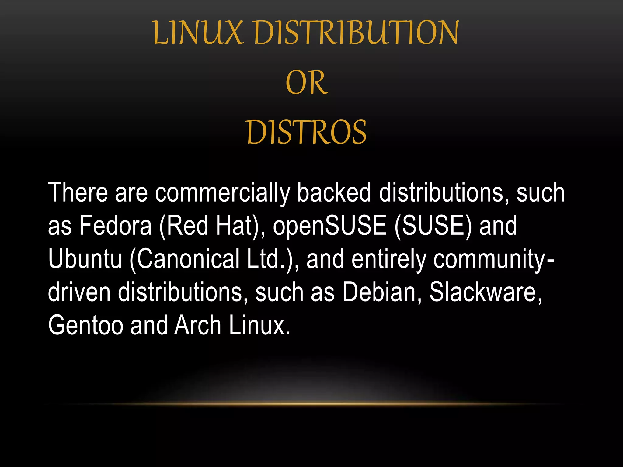 what is LINUX ? presentation. | PPTX