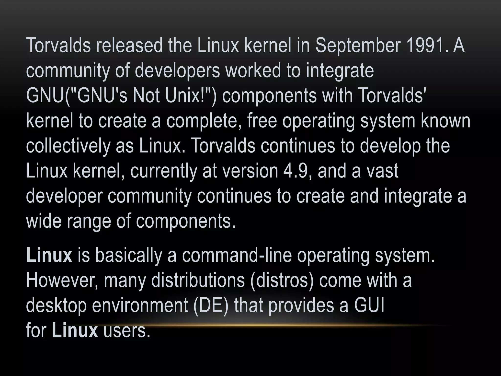 what is LINUX ? presentation. | PPTX