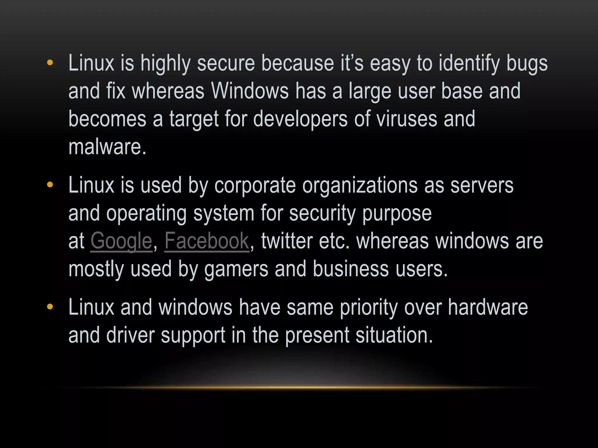 what is LINUX ? presentation. | PPTX