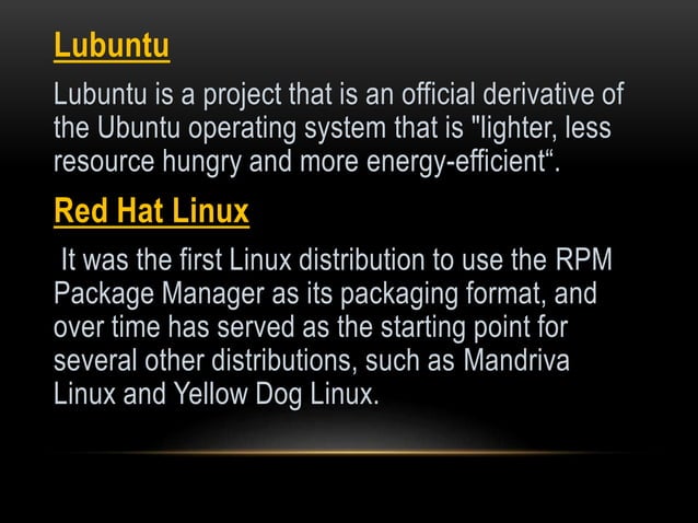 what is LINUX ? presentation. | PPTX | Operating Systems | Computer Software and Applications