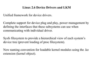 Sysfs filesystem to provide a hierarchi.. | PPT