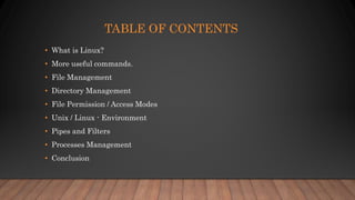 Unix/Linux | PPTX | Operating Systems | Computer Software and Applications