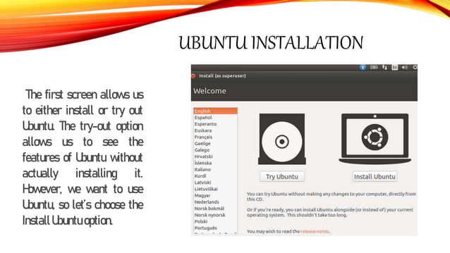 Linux installation.pptx | Operating Systems | Computer Software and Applications