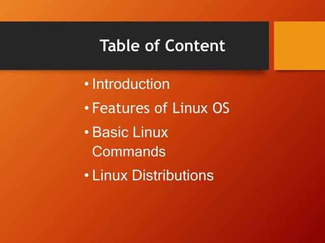 Introduction, Features, Basic Commands and Distribution of LINUX | PPT Introduction, Features, Basic Commands and Distribution of LINUX | PPT