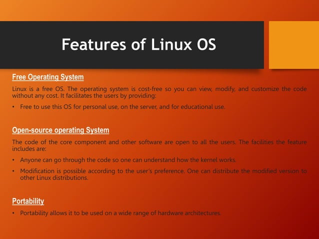 Introduction, Features, Basic Commands and Distribution of LINUX | PPT Introduction, Features, Basic Commands and Distribution of LINUX | PPT