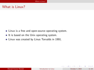 A brief Introduction to Linux Operating System. | PPT