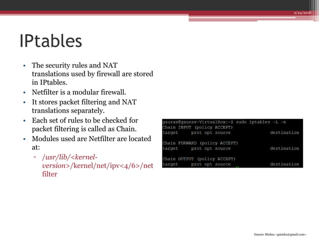 Firewall and IPtables | PPT