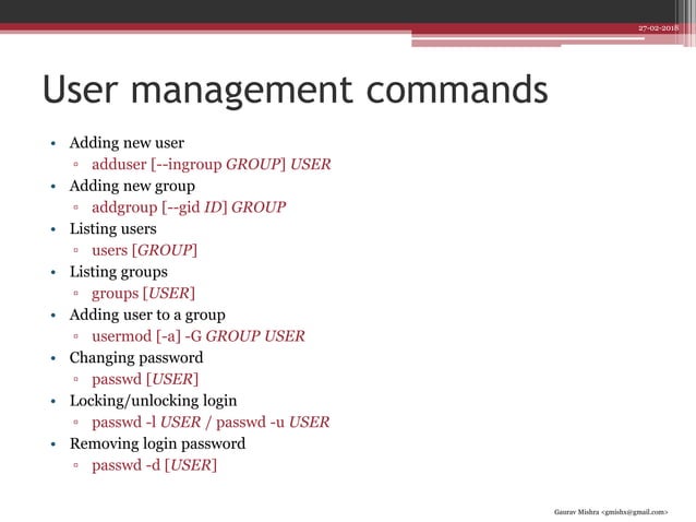 Linux User Management Pptx Operating Systems Computer Software And Applications