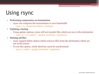 Backup using rsync | PPT