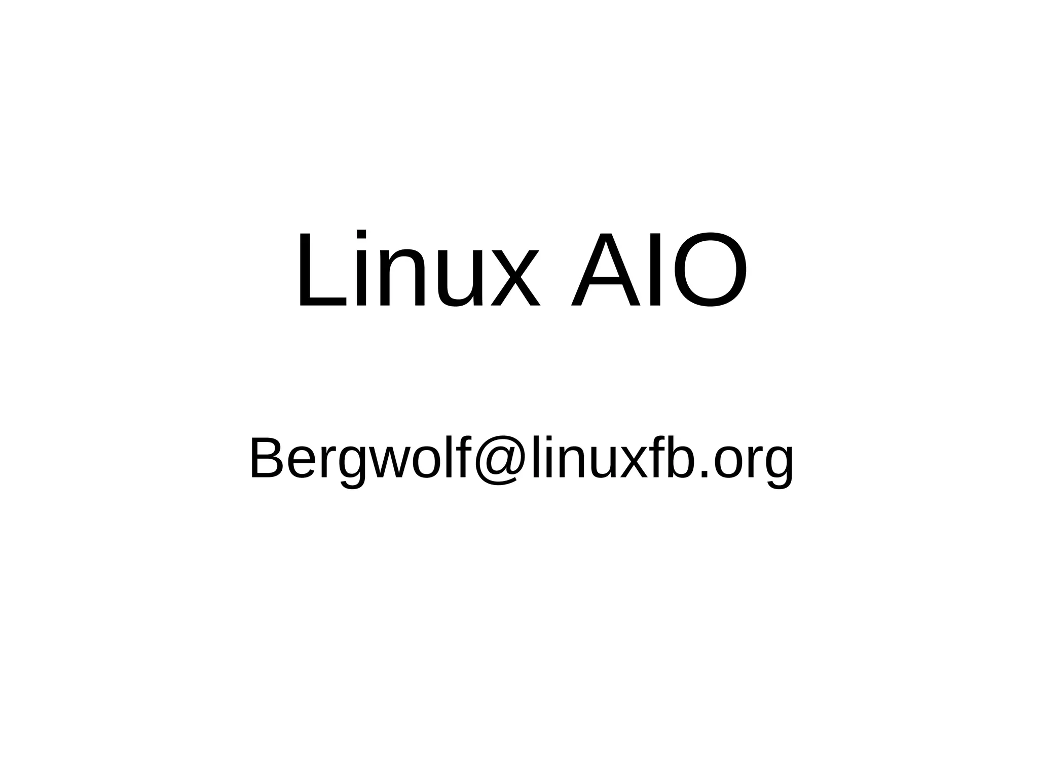 Linux aio | ODP