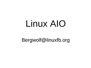 Linux aio | ODP