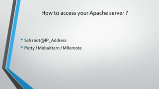 Linux apache server | PPTX