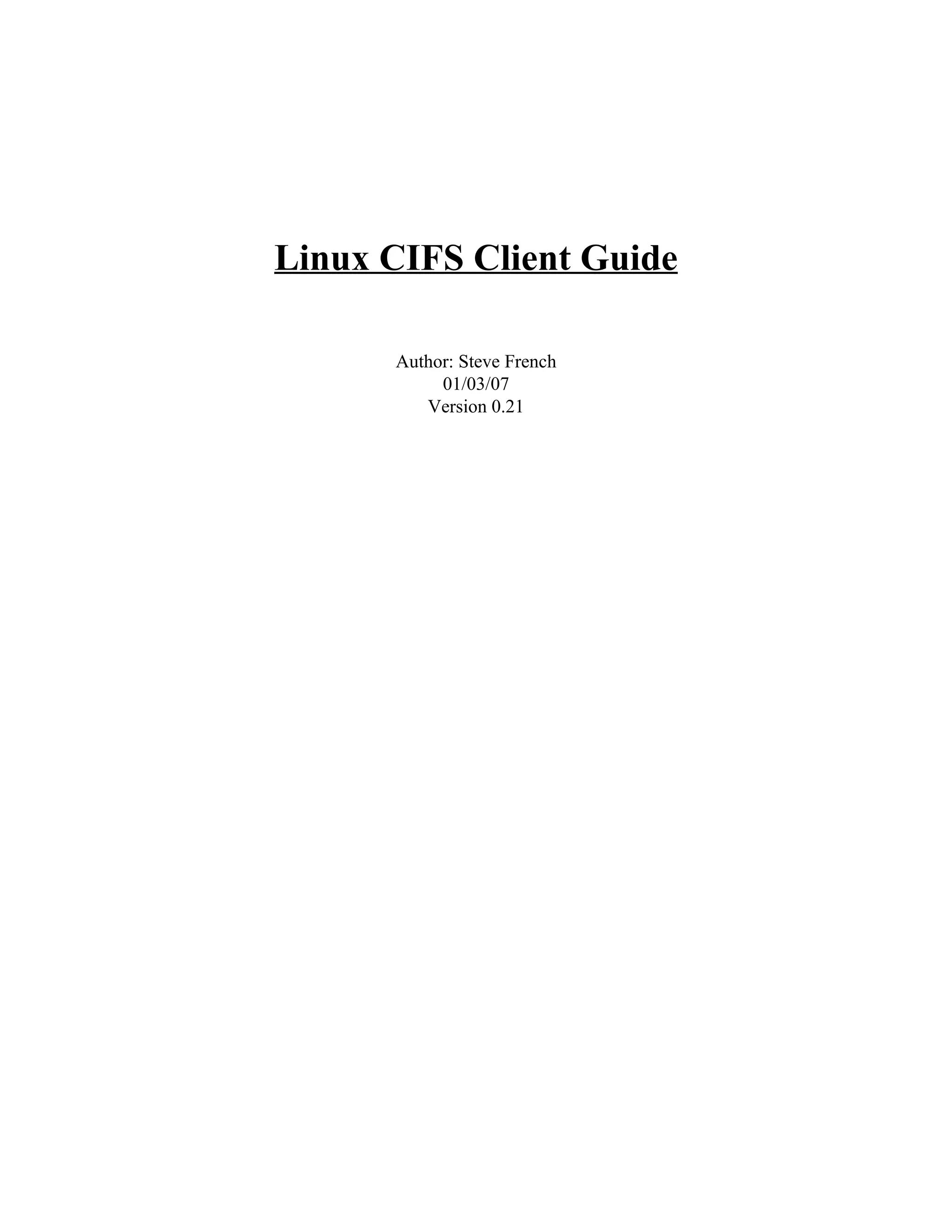 Linux cifs-client-guide | PDF