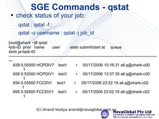 Linux Cluster Job Management Systems (SGE) | PPT